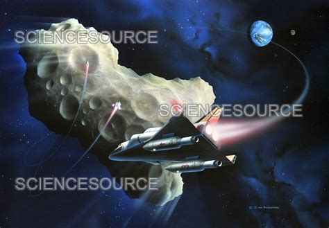 Spacecraft Firing Nuclear Weapons Into Stock Image Science Source