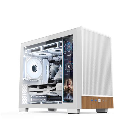 Ruix Matrix White Stylist Wooden Micro Atx Pc Case High Airflow