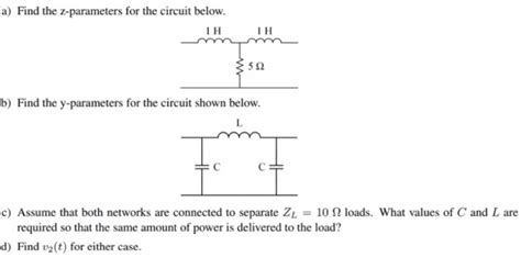 solved a find the z parameters for the circuit below 352