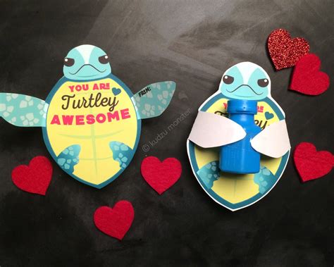 Sea Turtle Valentine Candy Hugger Cute Valentines Instant Download Diy Printable Holds Single