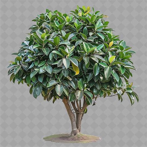 Rubber Tree With Oval Shaped Canopy Medium Sized Tree Up To Png Tree On
