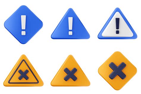 Warning Triangle Icon Set 65977575 Png