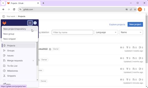 link a database to a git repository in gitlab