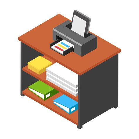 Printer Table Concepts 3957523 Vector Art At Vecteezy