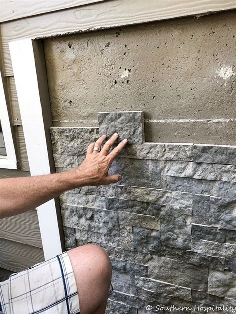 Diy Stone Wall Exterior House Diy Faux Stone Exterior Faux Stone