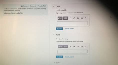 Solved Part A Review 1 Constants Periodic Table For the | Chegg.com