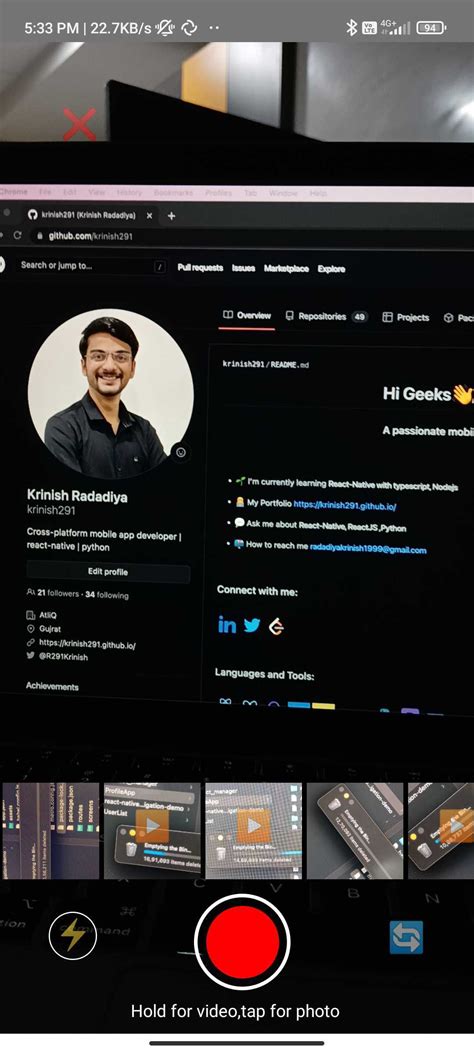GitHub Krinish React Native Awesome Camera