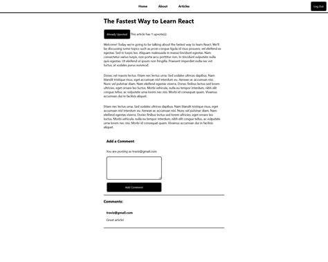 GitHub TravisH Bot Blog Space A React App To Post Articles Where Users Can Create Accounts To