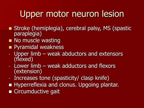Upper Lower Motor Neuron Lesions