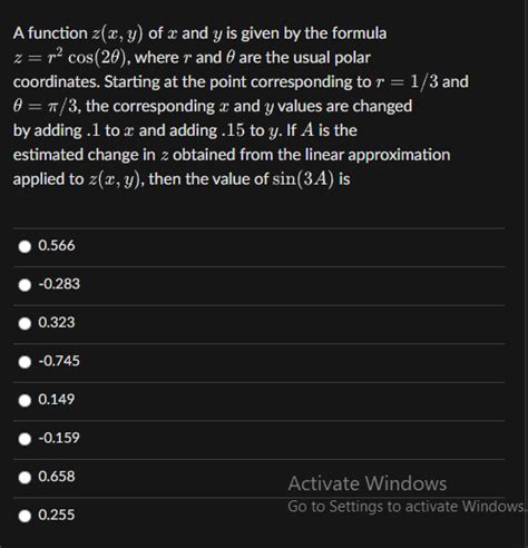 Solved A Function Z X Y Of X And Y Is Given By The Formula Chegg