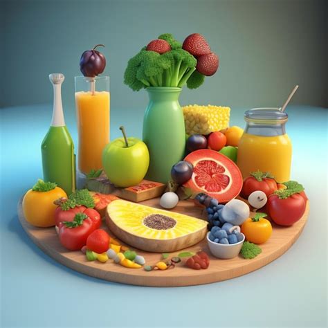 Premium Ai Image Fruits And Vegetables Detox Drinks