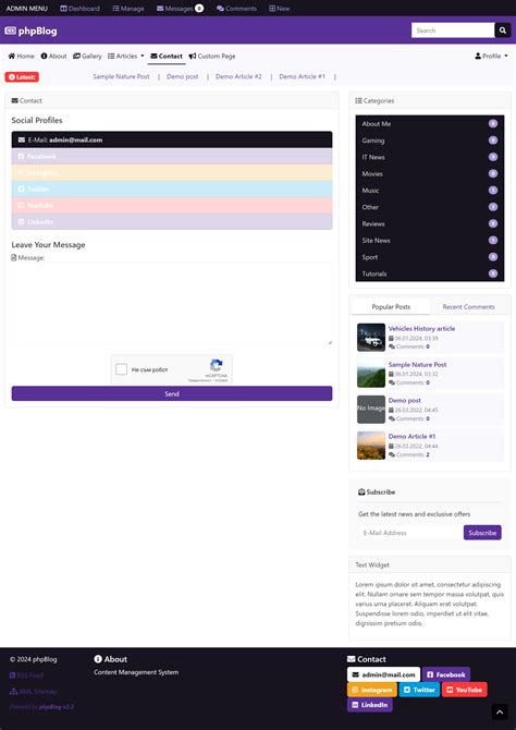 Phpblog News Blog And Magazine Cms By Antonov Web Codecanyon