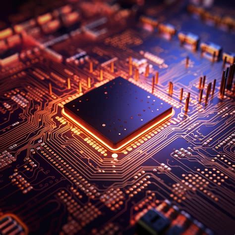 Premium Ai Image Computer Chip Semiconductor Data Abstraction