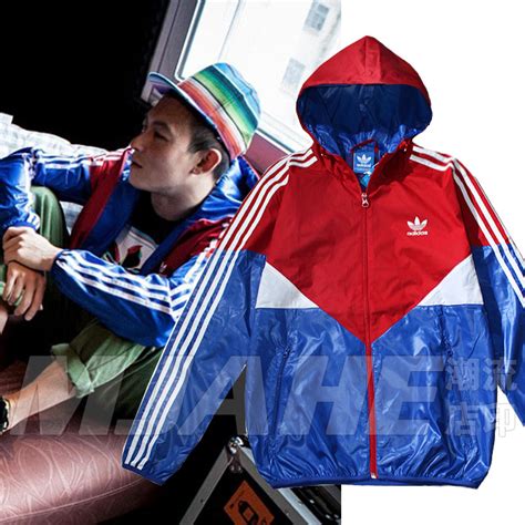 2014潮牌 陈冠希示范clot 撞色拼布拼色男士休闲冲锋衣风衣外套男mijian000