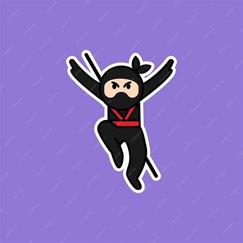 Premium Vector Cute Ninja Illustration