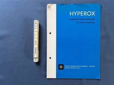 Heft Krupp Widia Fabrik Hyperox 1962 Magnetisch Weiche Werkstoffe In Bremen Oberneuland