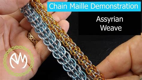 Chain Maille Weave Tutorial Assyrian Weave Chainmaille Jewelry Patterns Diy Bracelet
