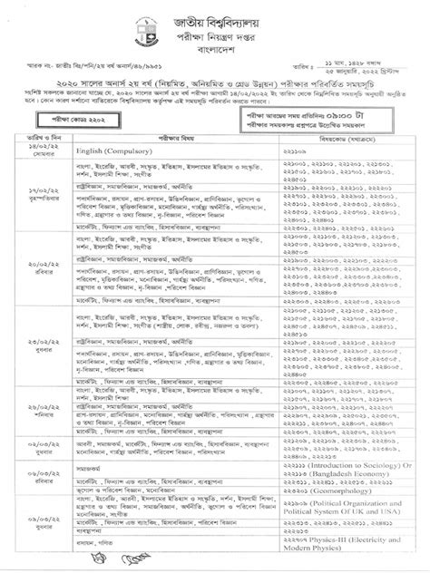 Exam Routine 2022 Pdf