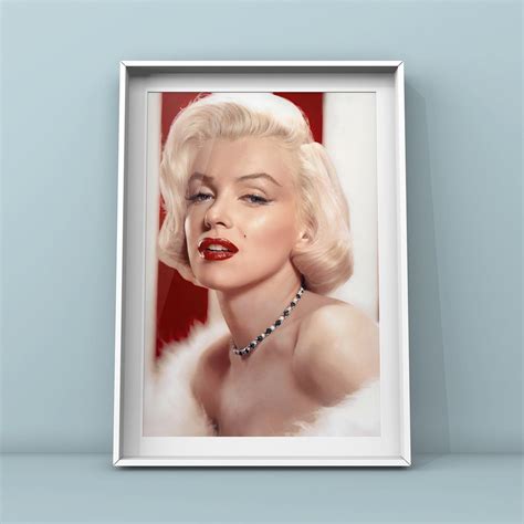 Marilyn Monroe Fur Coat Publicity Photo 19 Hollywood Actress Glamorous Wall Art Decor Etsy
