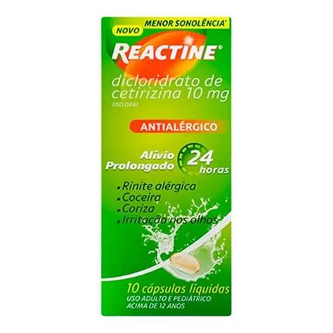 Reactine 10mg 10 Cápsulas Gelatinosas Promofarma
