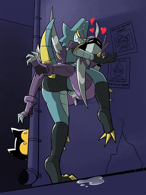 Rule 34 Against Wall Alice Scalie Schoolie Alligator Alligatorid Armor Ass Being Watched