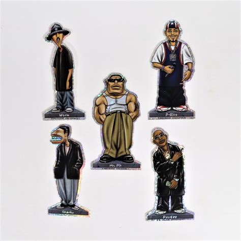2002 Homies Stickers Set Of 5 Vintage Pop Culture Stickers Lowrider