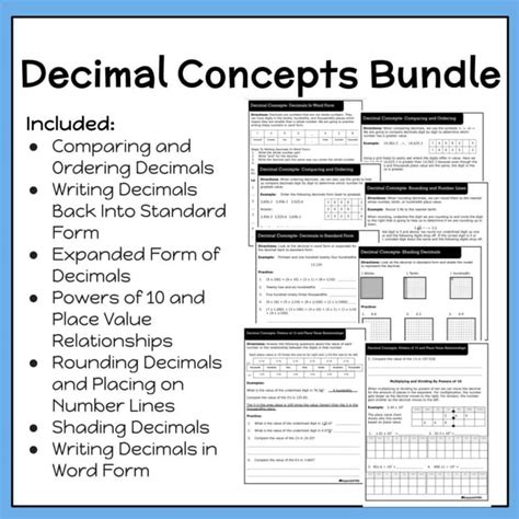 Decimal Concepts Notes Bundle By Impact In Fifth Tpt