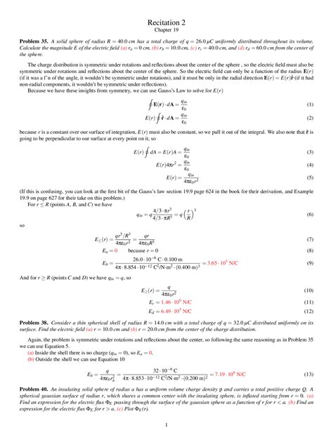 Physics Solved Problems Docsity