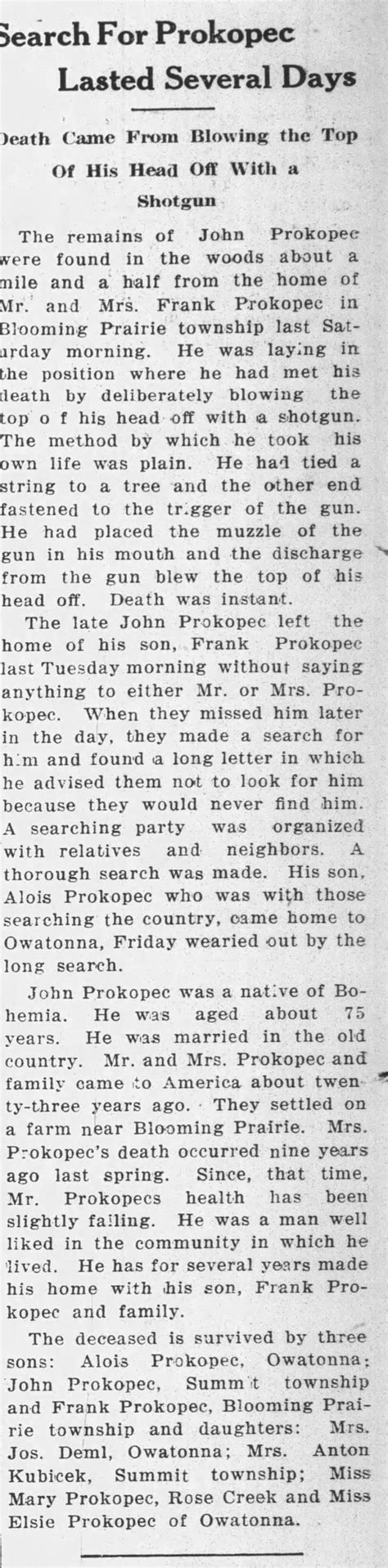 Search For Prokopec Lasted Several Days ™