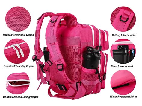 25l Small Gym Backpack Wcup Holders Rose Red Lhi