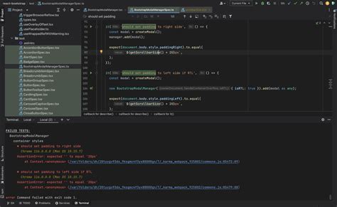2 test failed in bootstrapmodalmanager · issue 6690 · react bootstrap