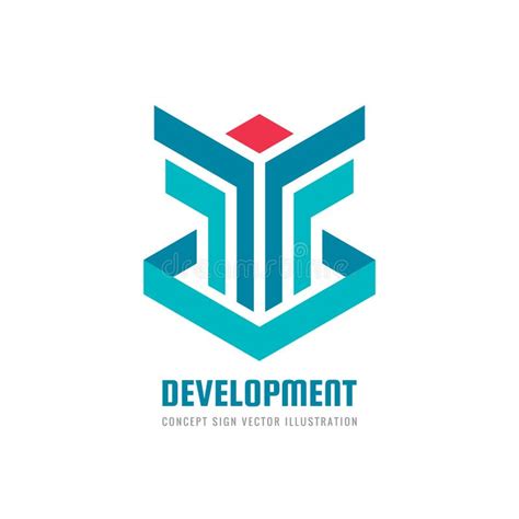 Development Progress Business Vector Logo Template Abstract Triangle Logo Sign Stock Vector