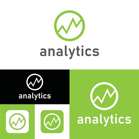 Analytic Logoblack And White Color Vector Illustration Abstract