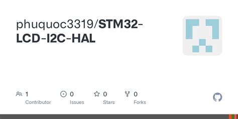 GitHub Phuquoc STM LCD I C HAL