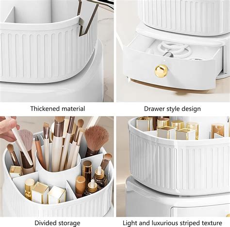 Dasiton Stackable Makeup Organizermakeup Brush Holder With White Ebay