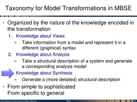 Ppt Model Transformations In Model Based Systems Engineering