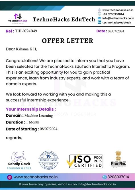 Kshama K H On Linkedin Intern Machinelearning