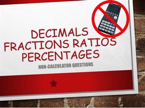Maths Igcse Topic 01 07 Decimals Fractions Ratios Percentages 0607