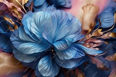 Premium Ai Image Luxurious Floral Elements Botanical Background Or Wallpaper Design Prints