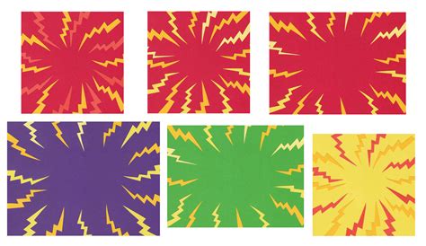 6 Cartoon Lightning Background 