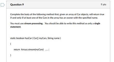 Solved The Allmatch Method In The Stream Interface Takes
