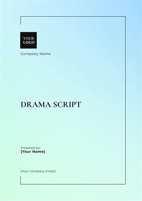 Free Drama Script Template To Edit Online