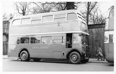 Vintage Bus Photograph Double Decker Bus Route 8 London Transport