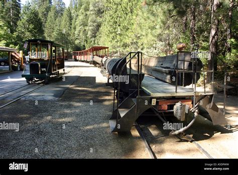 Carriages Joining The Train Yosemite Mountain Sugar Pine Railroad