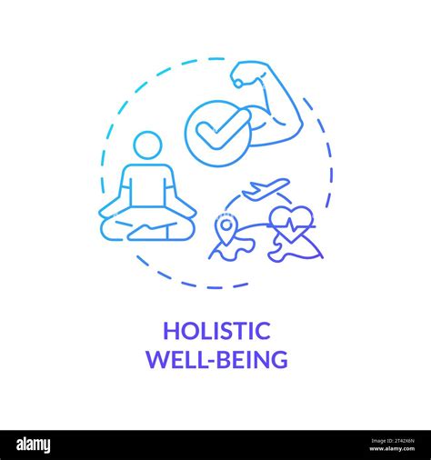 Thin Line Gradient Icon Holistic Wellbeing Concept Stock Vector Image
