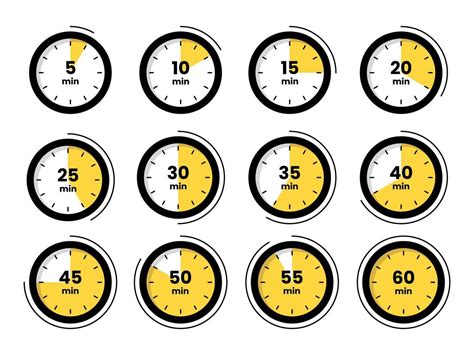 timer stopwatch icon set 58211867 vector art at vecteezy