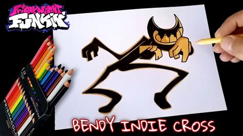 Como Dibujar A Bendy Indie Cross De Friday Night Funkin How To Draw