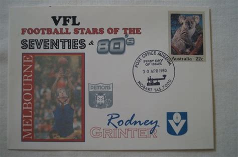 Melbourne Demons Afl Vfl Footballers Of The 70s And 80s Fdc Rodney