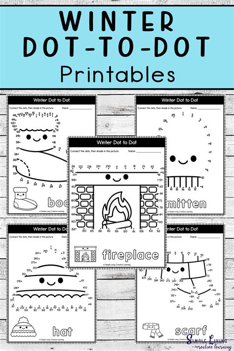 Winter Dot To Dot Printables Simple Living Creative Learning