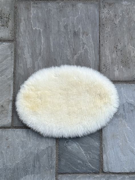 Natural White British Sheepskin Seat Pad Castle Wools